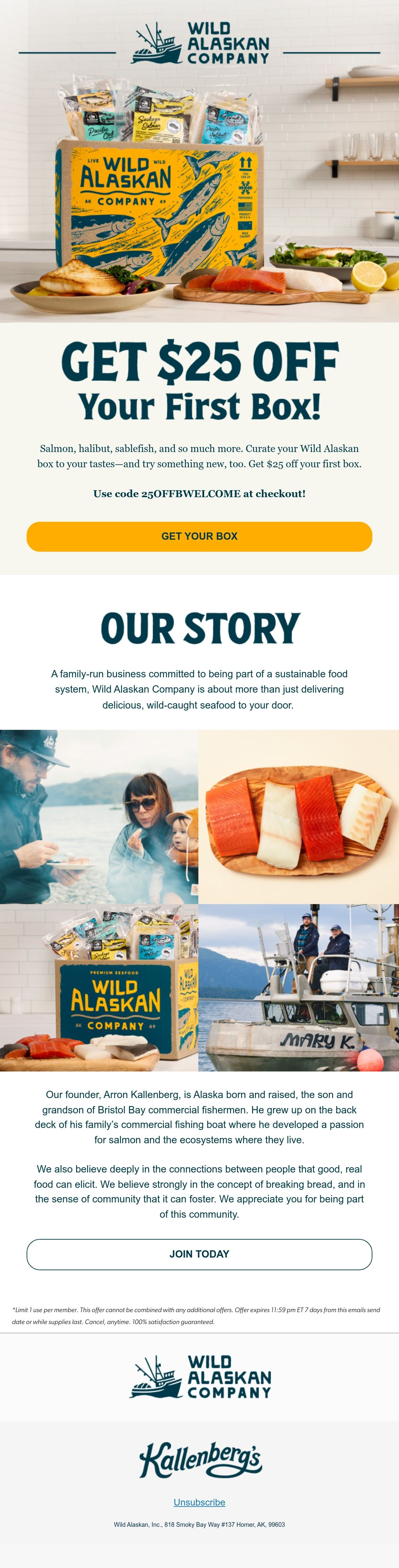 Email Design Inspiration by Wild Alaskan Company