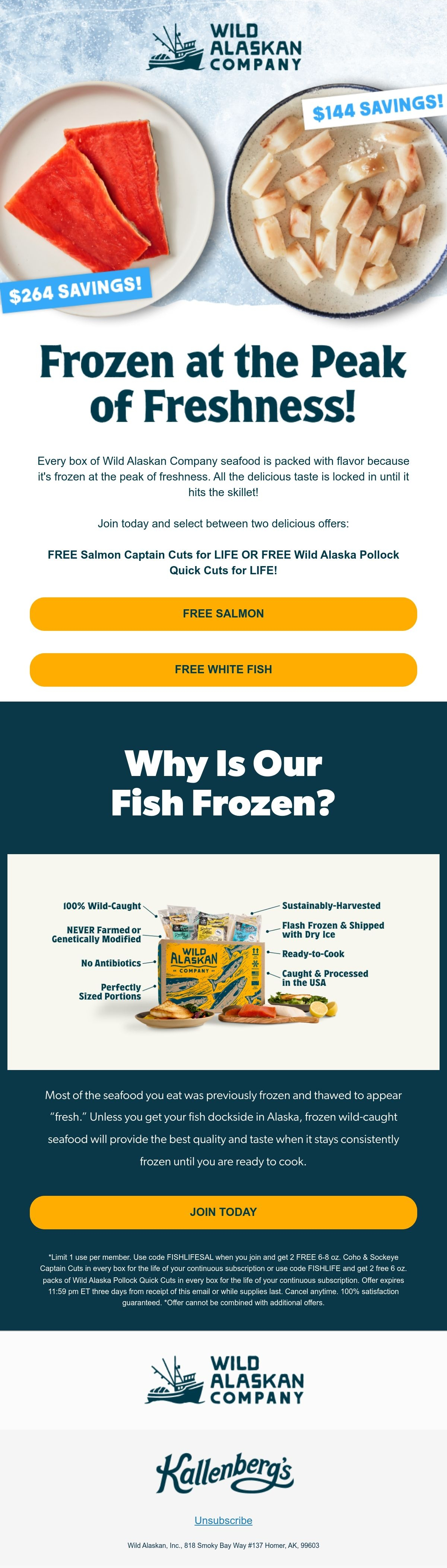 Email Design Inspiration by Wild Alaskan Company