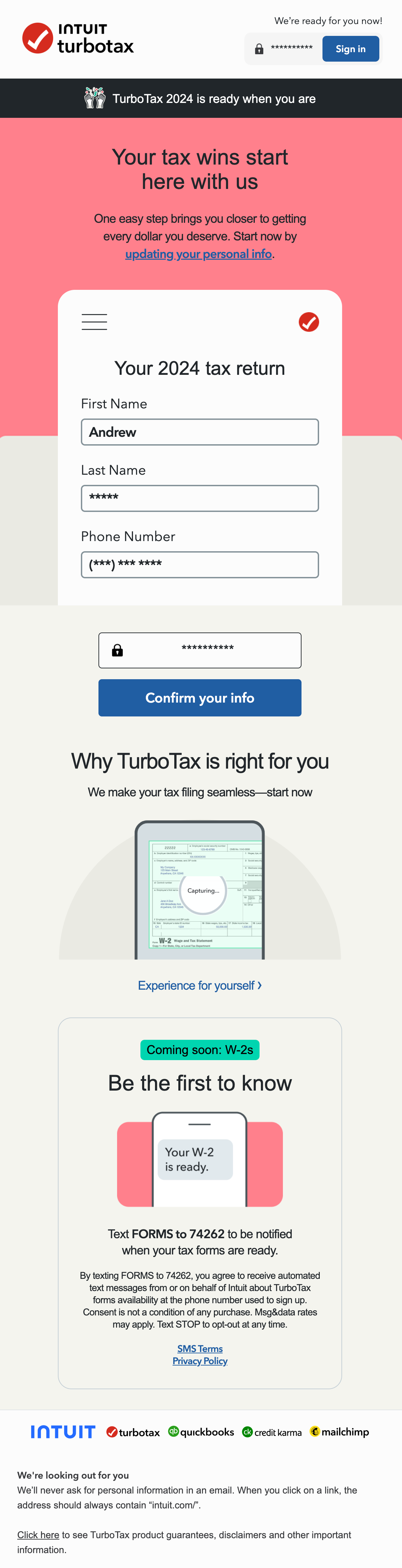 Email Design Inspiration by TurboTax
