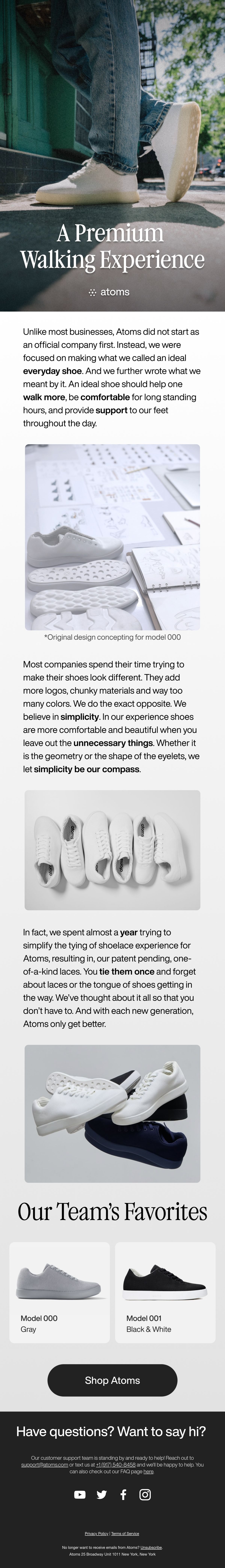 Email Design Inspiration by Atoms