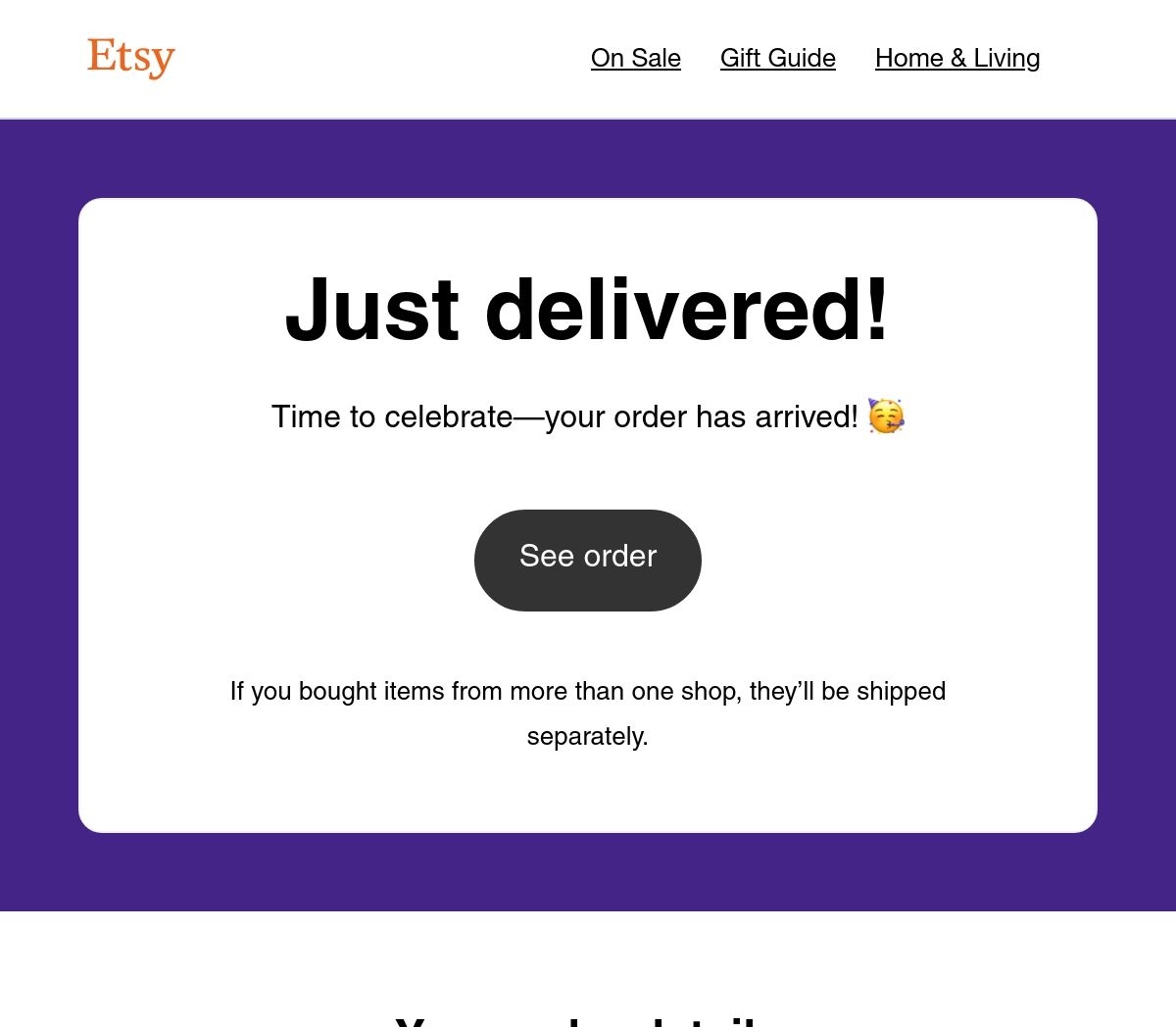 Email Design Inspiration by Etsy