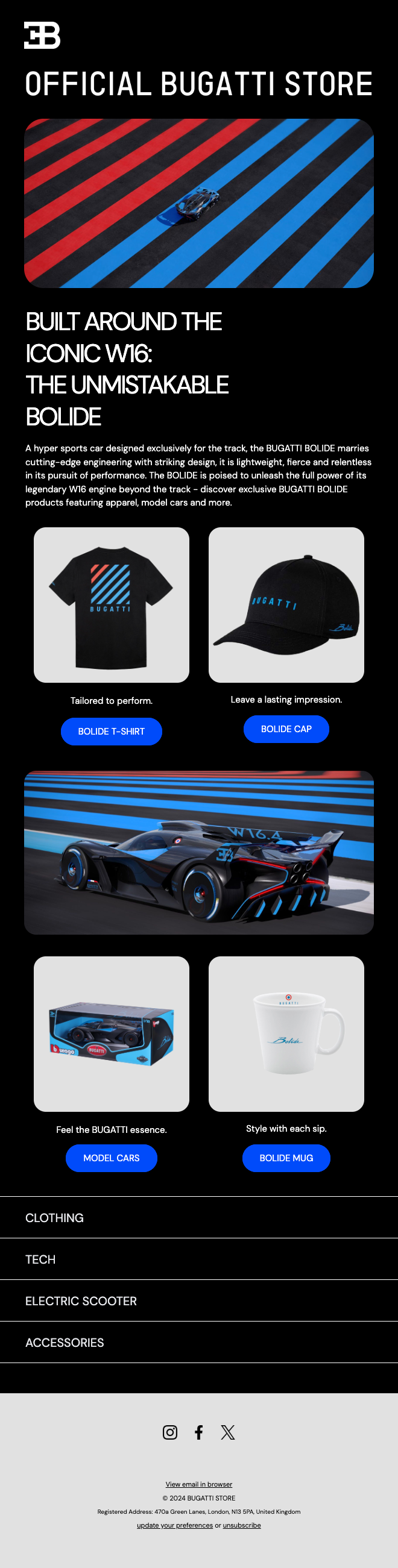Email Design Inspiration by Bugatti