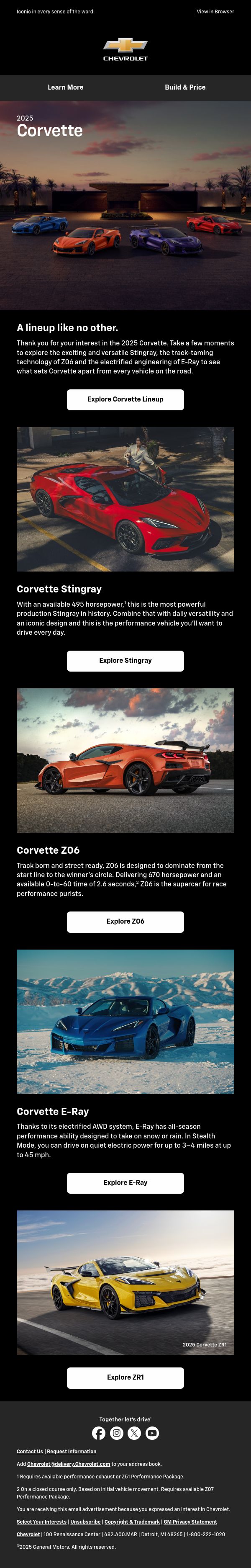 Email Design Inspiration by Chevrolet