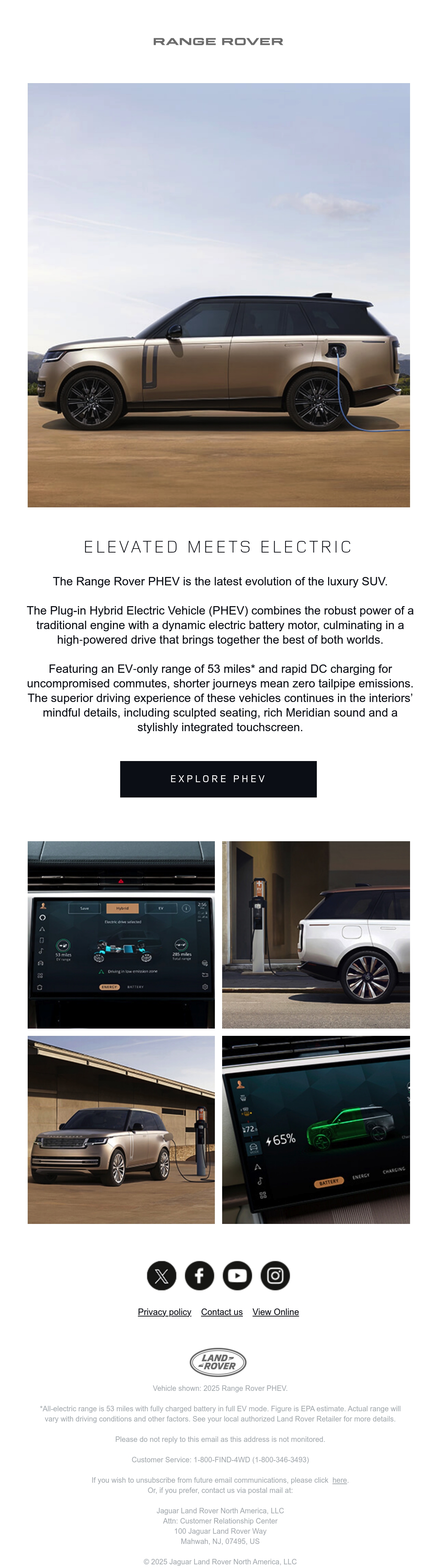 Email Design Inspiration by RANGE ROVER