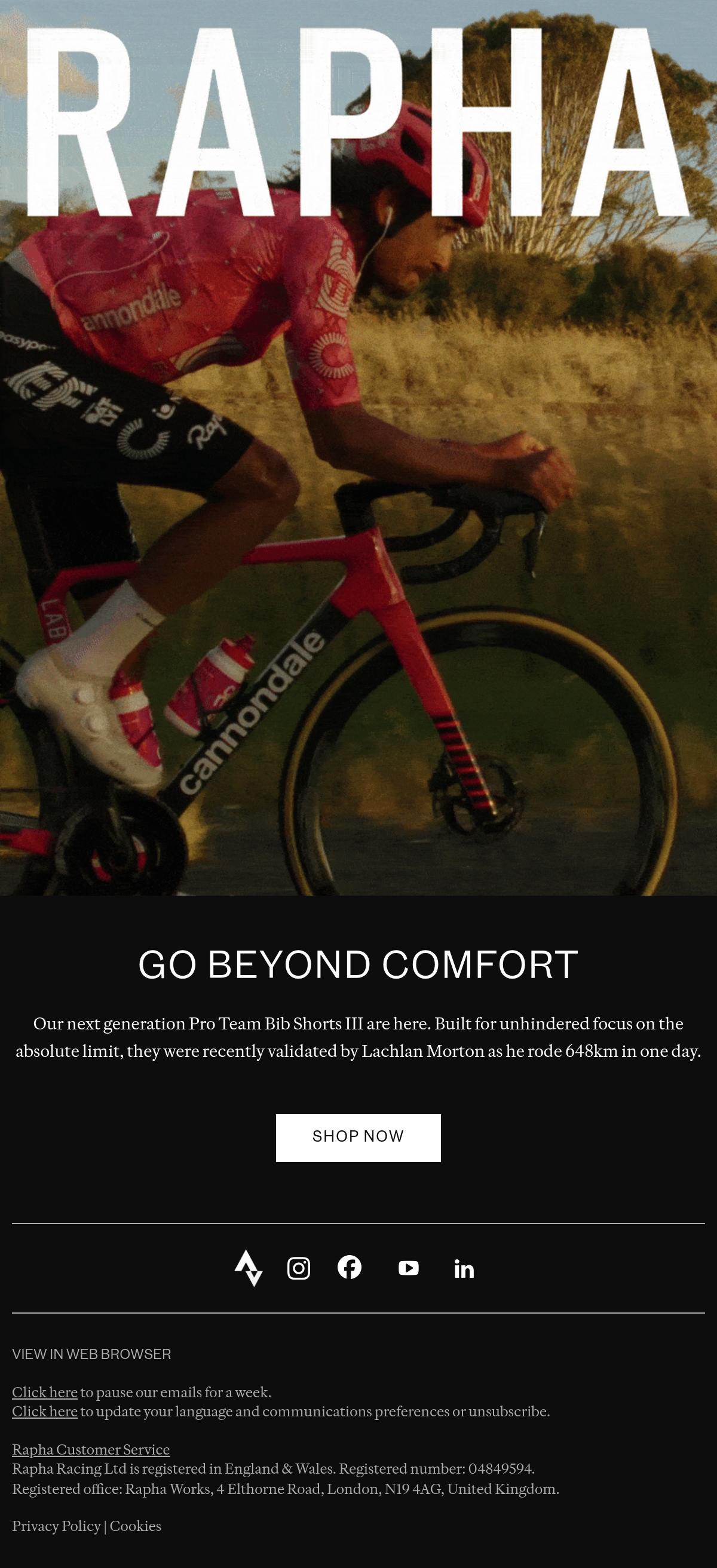 Email Design Inspiration by Rapha