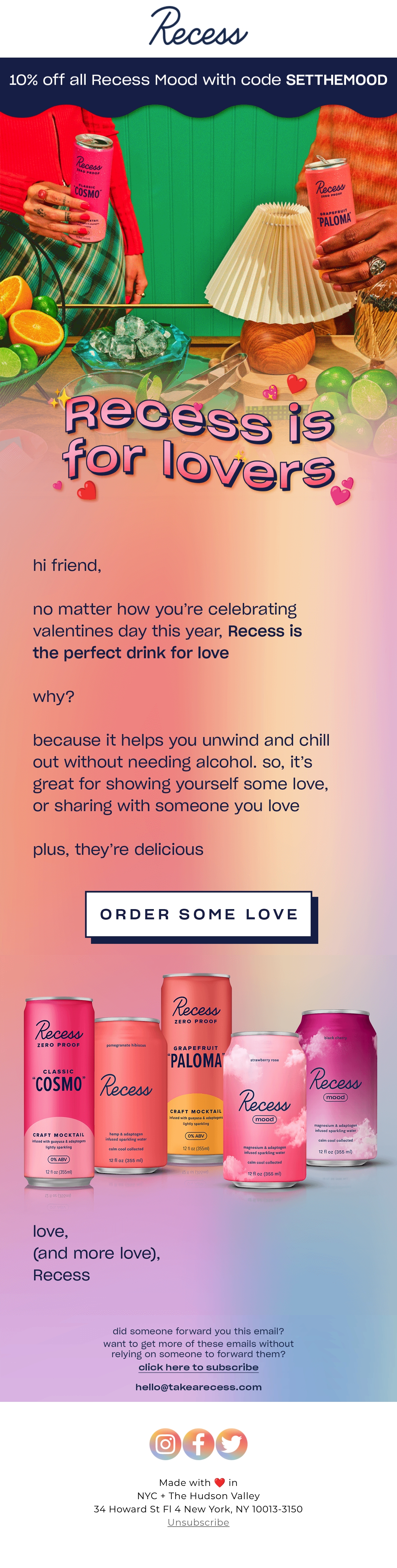 Email Design Inspiration by Recess