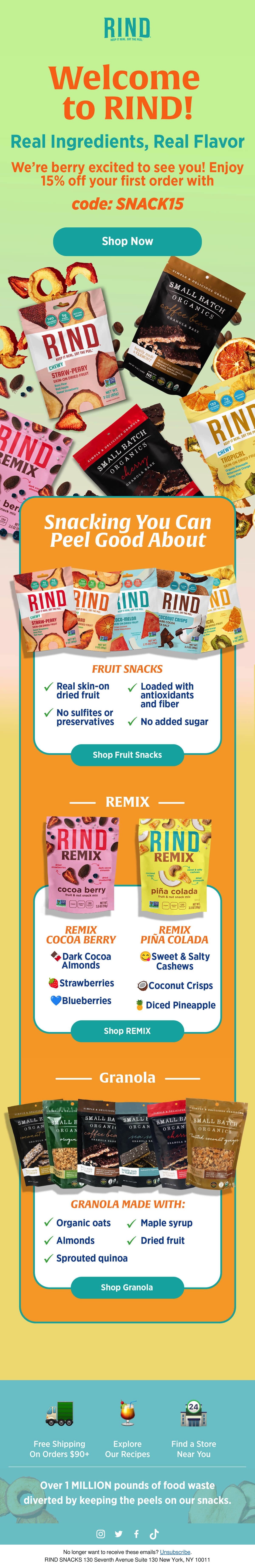 Email Design Inspiration by RIND SNACKS