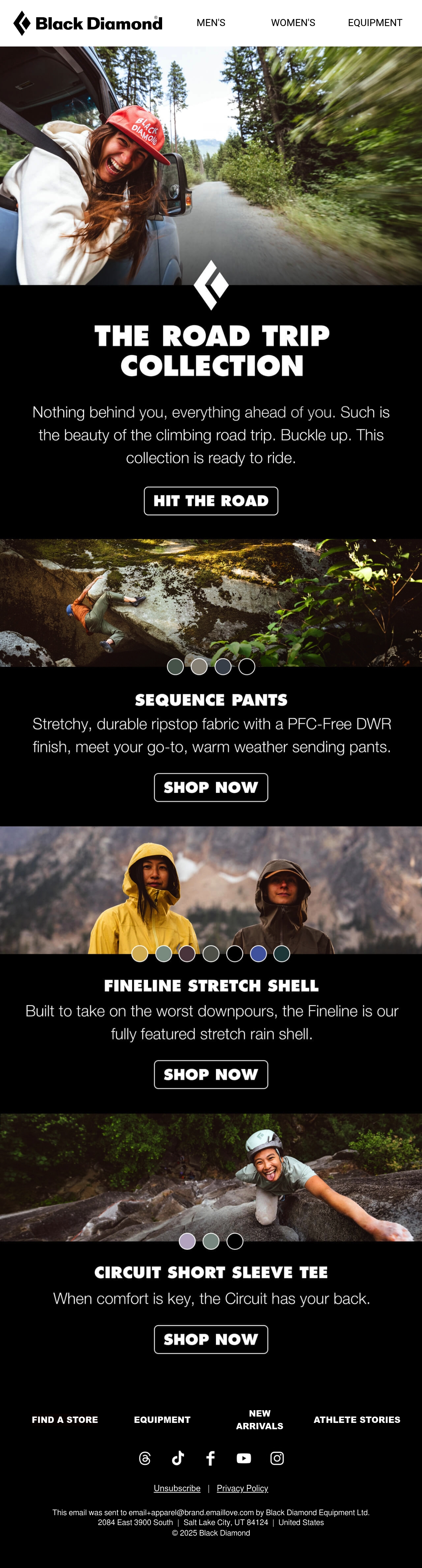 Email Design Inspiration by Black Diamond