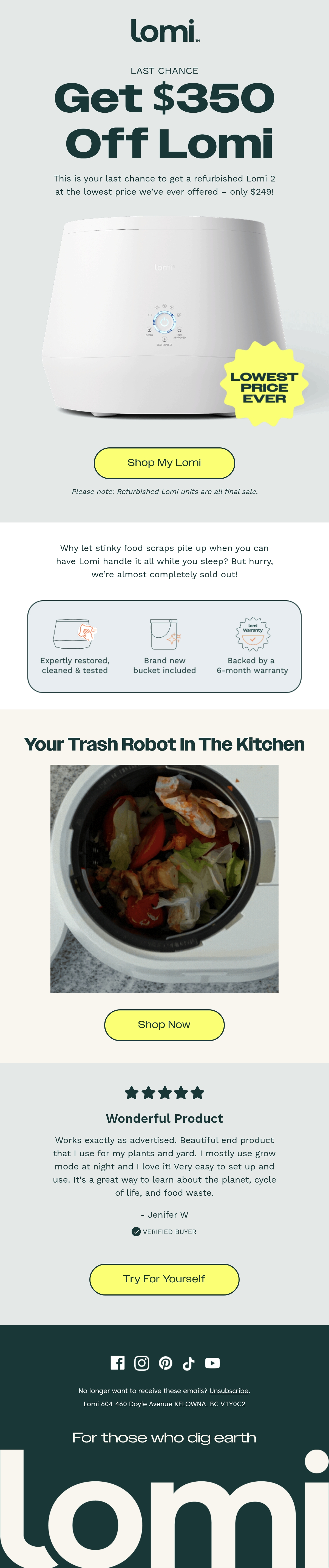 Email Design Inspiration by Lomi