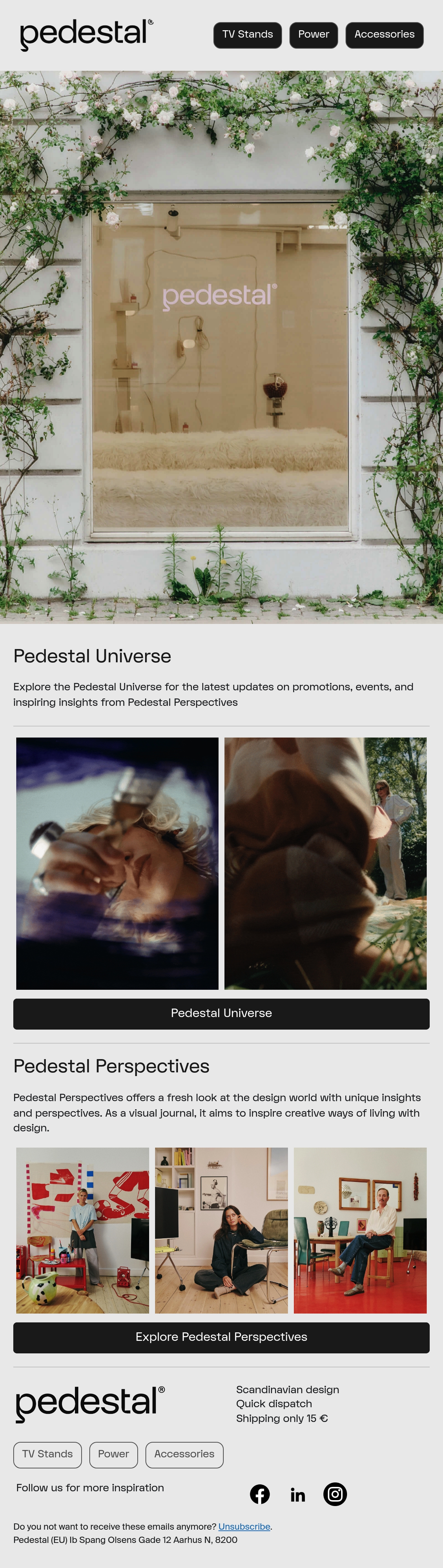 Email Design Inspiration by Pedestal - Stands for screens