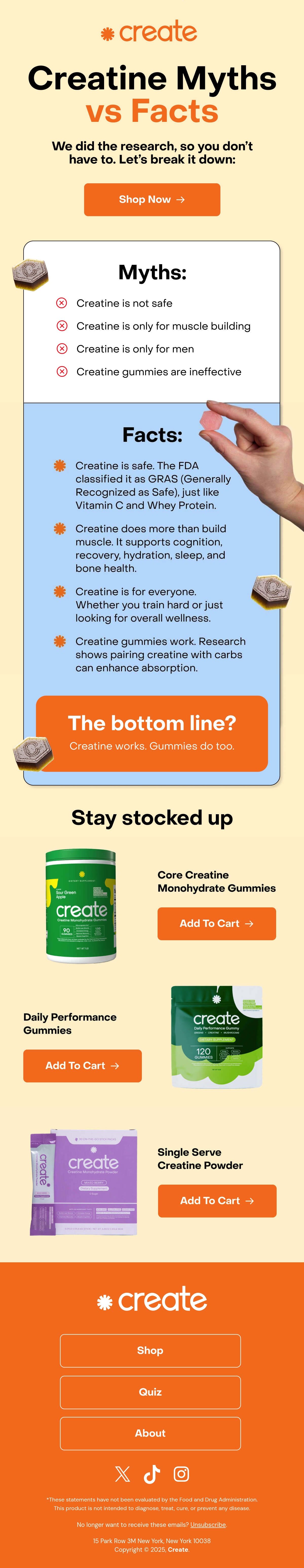 Email Design Inspiration by Team Create