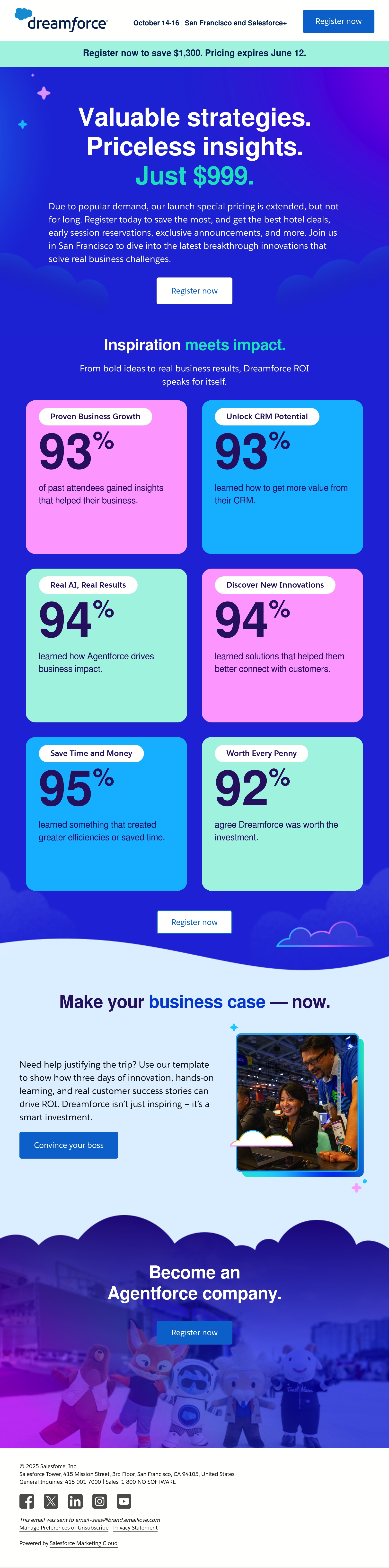 Email Design Inspiration by Commerce Highlights from Salesforce