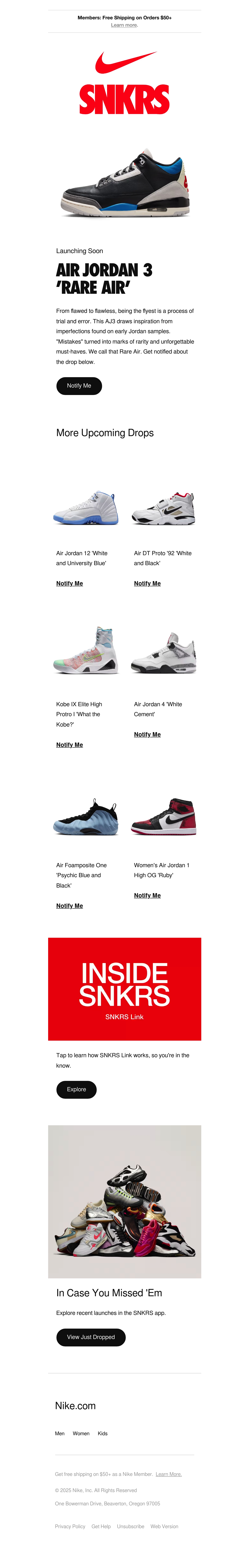 Email Design Inspiration by Nike