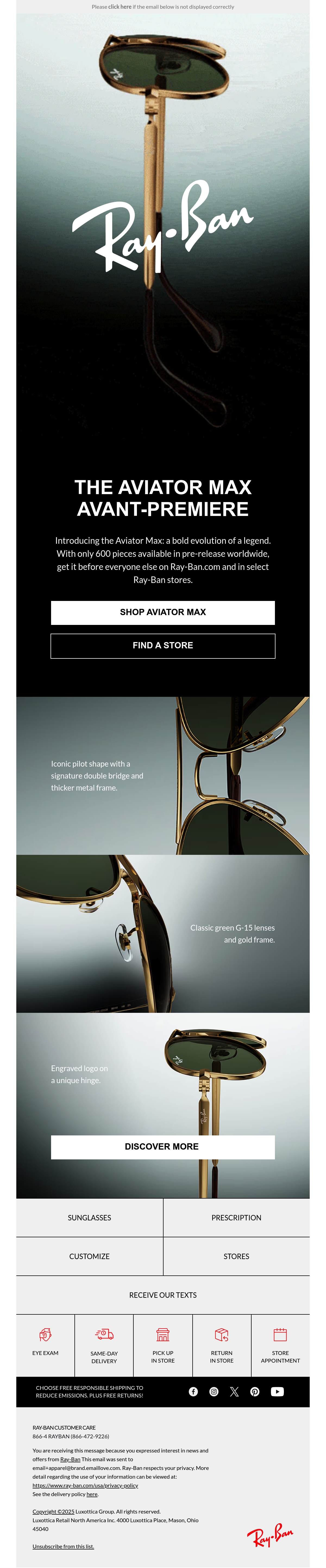 Email Design Inspiration by Ray-Ban