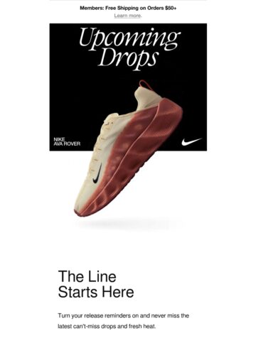 Email Design Inspiration by Nike