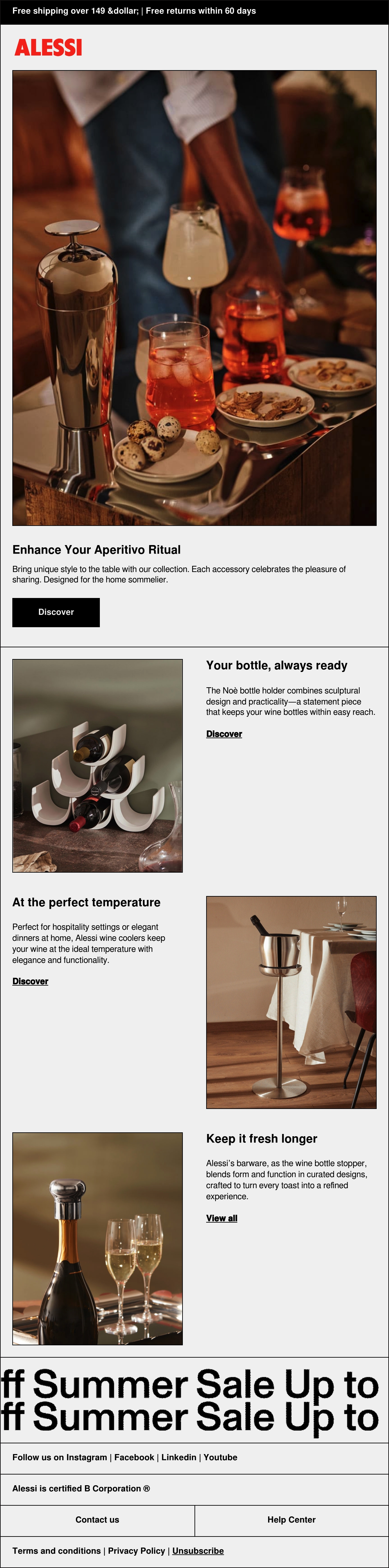 Email Design Inspiration by Alessi