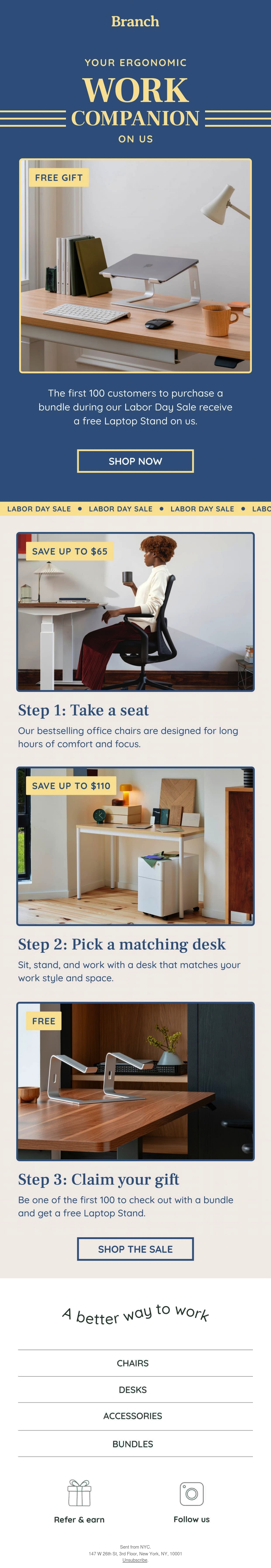 Email Design Inspiration by Branch