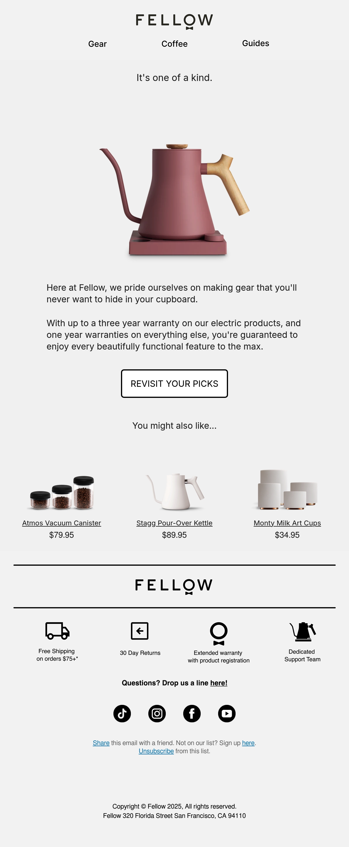Email Design Inspiration by Fellow