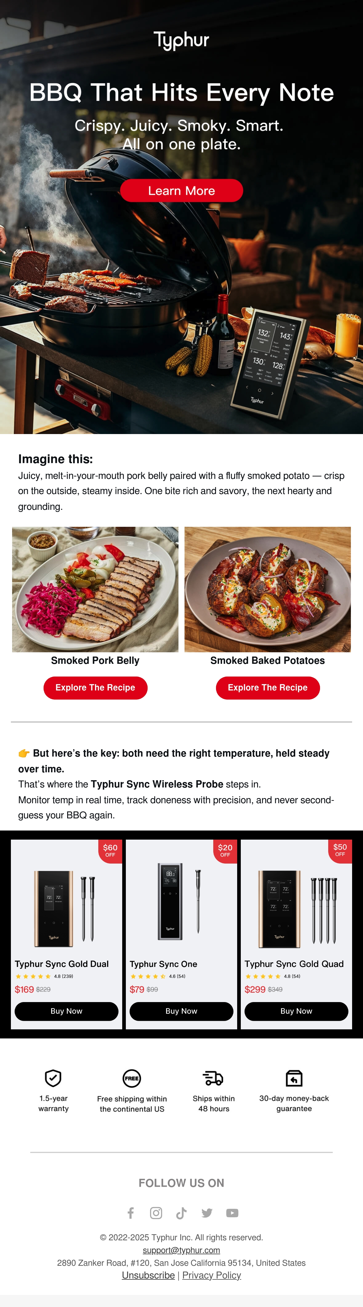 Email Design Inspiration by Typhur