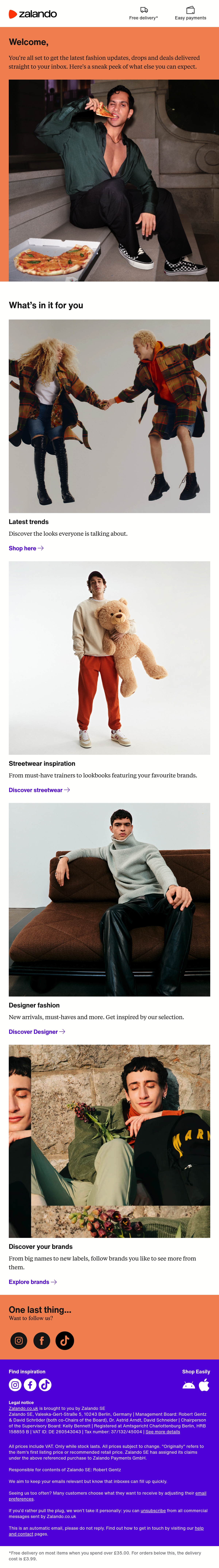 Email Design Inspiration by Zalando Team