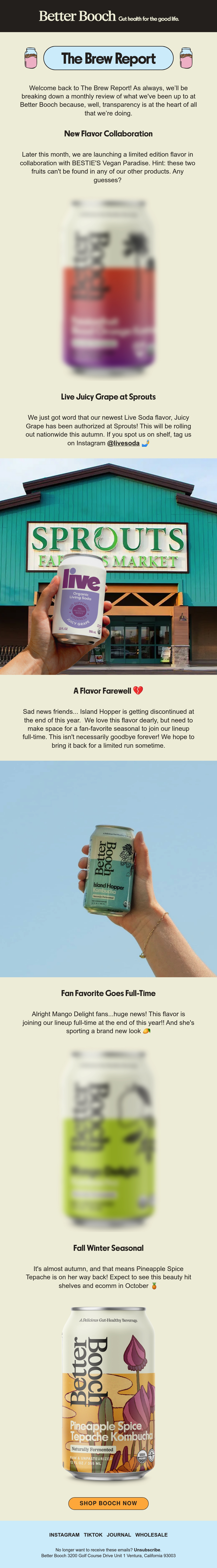 Email Design Inspiration by Better Booch
