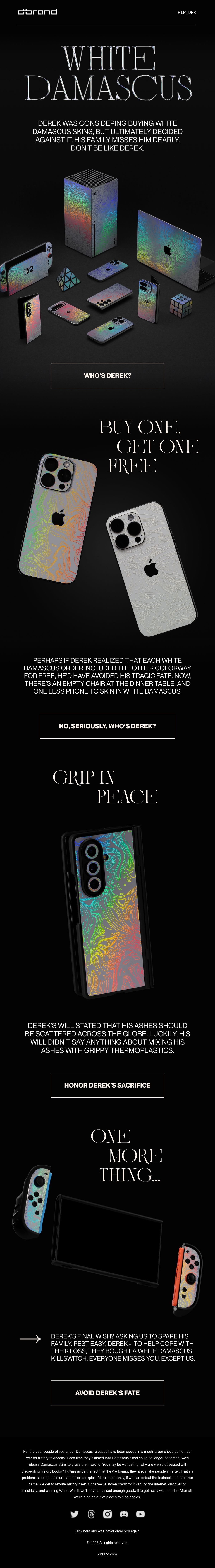 Email Design Inspiration by dbrand