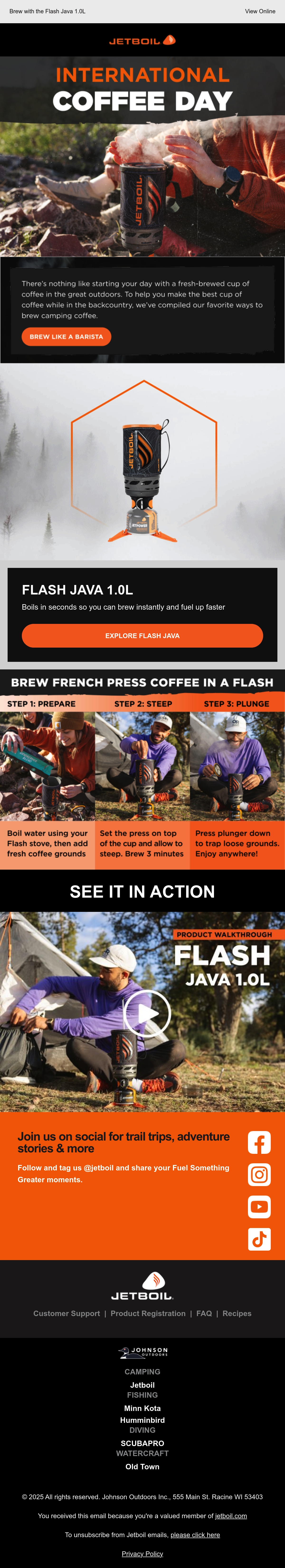Email Design Inspiration by Stumptown Coffee Roasters