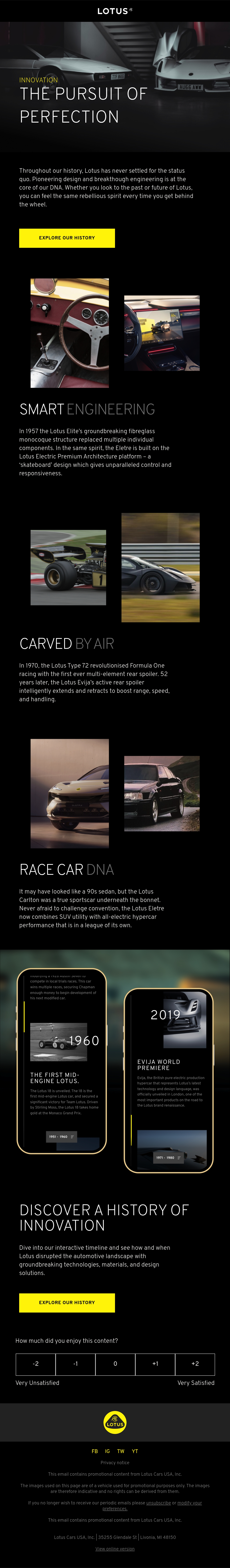 Email Design Inspiration by Lotus Cars