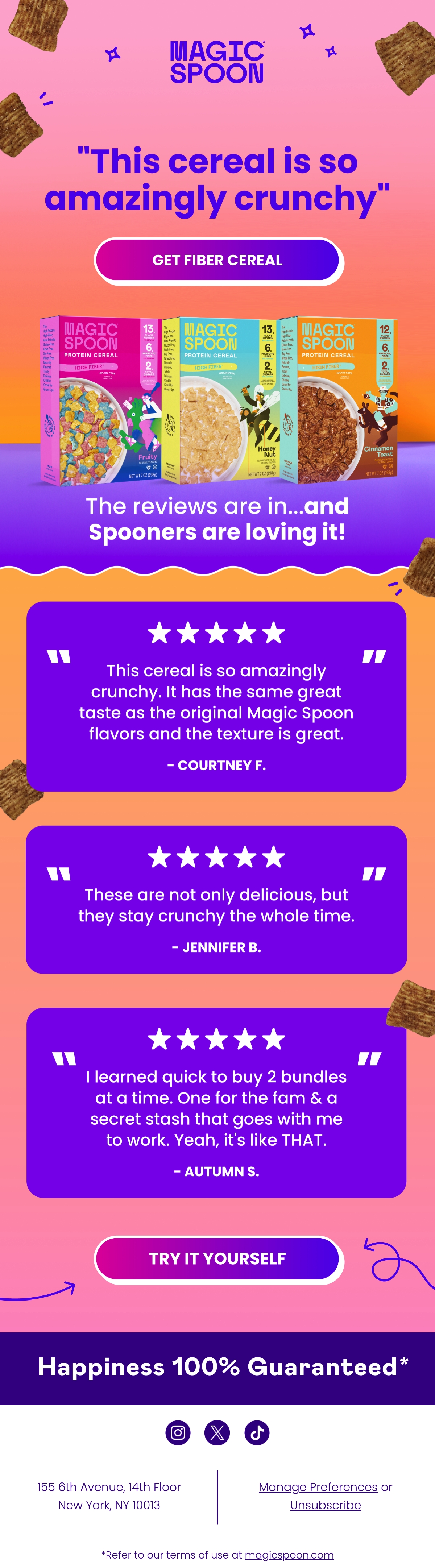Email Design Inspiration by Magic Spoon