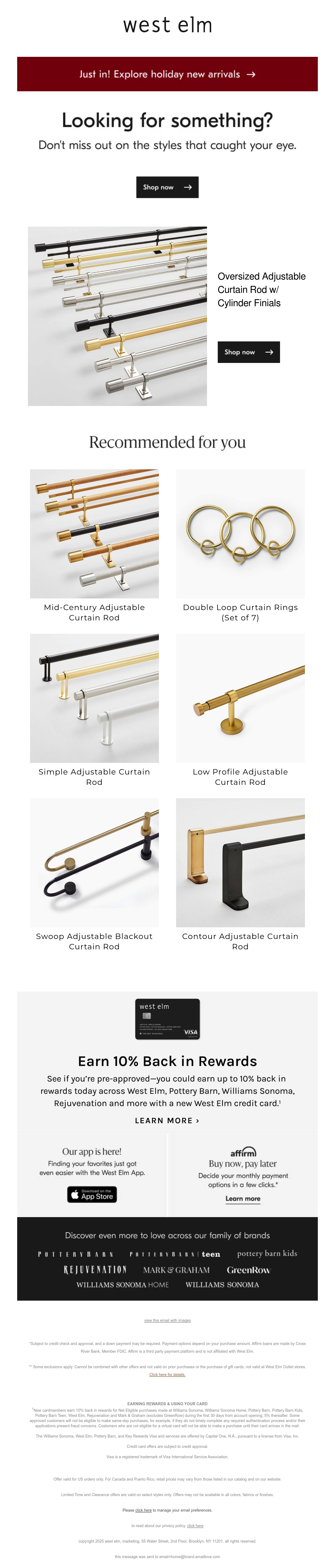 Email Design Inspiration by West Elm
