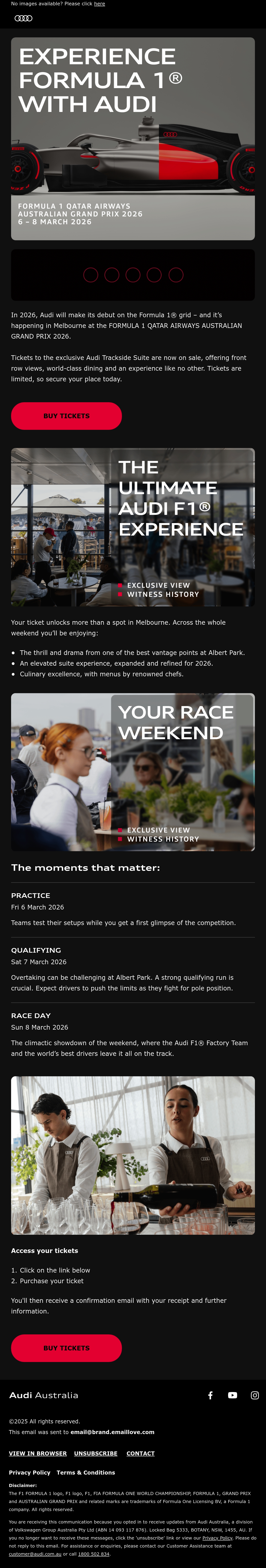 Email Design Inspiration by Audi Australia