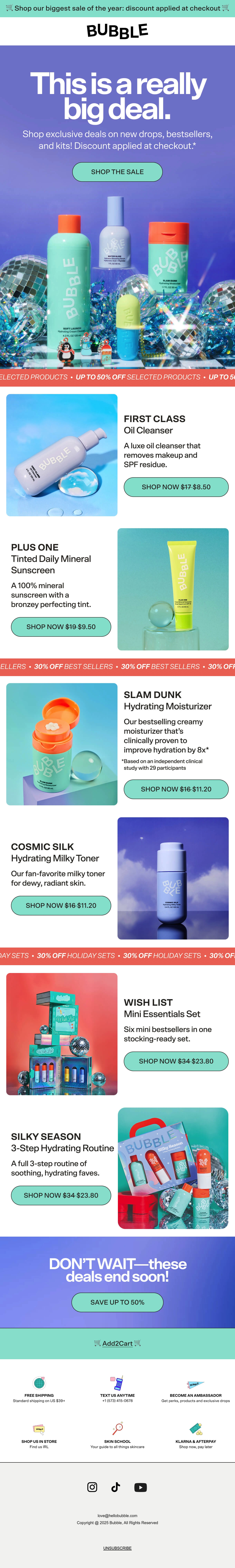Email Design Inspiration by Bubble