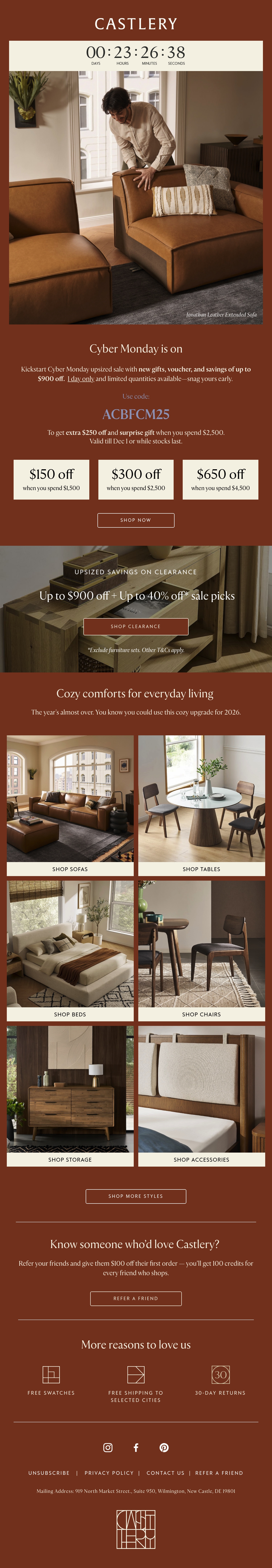 Email Design Inspiration by Castlery