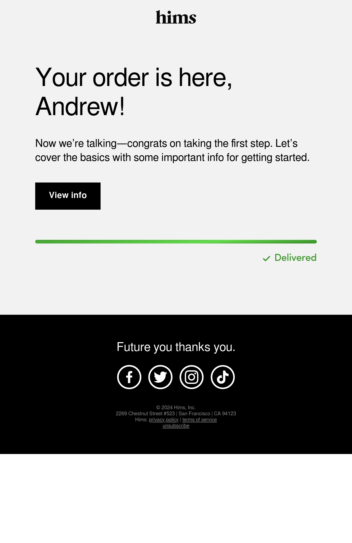 Email Design Inspiration by hims