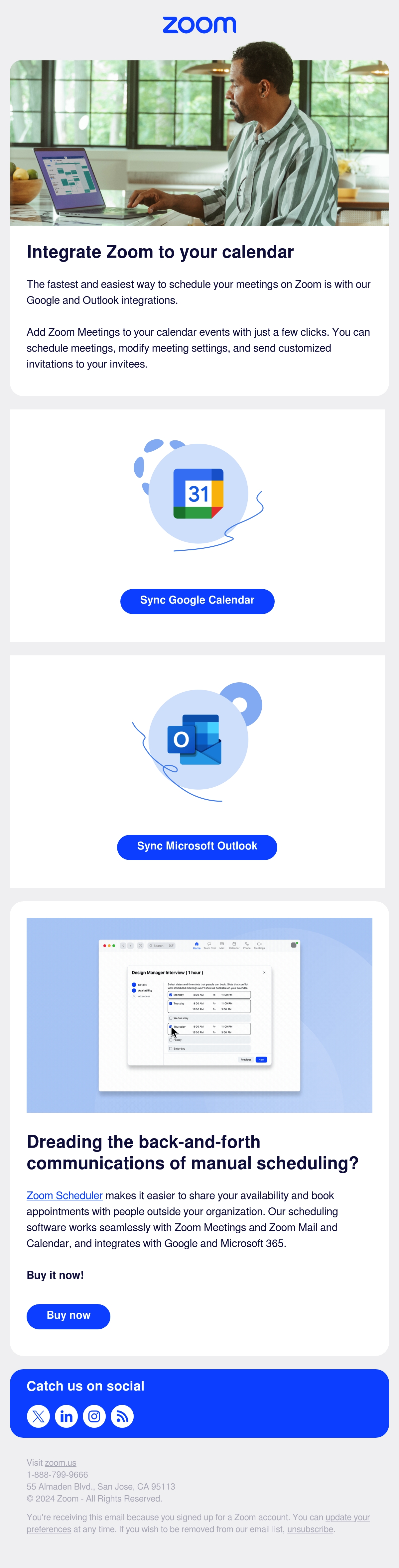 Email Design Inspiration by Zoom